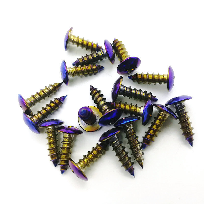 Motorcycle Modified Blue Oxidation Self-Tapping Screws Electric Vehicle ...