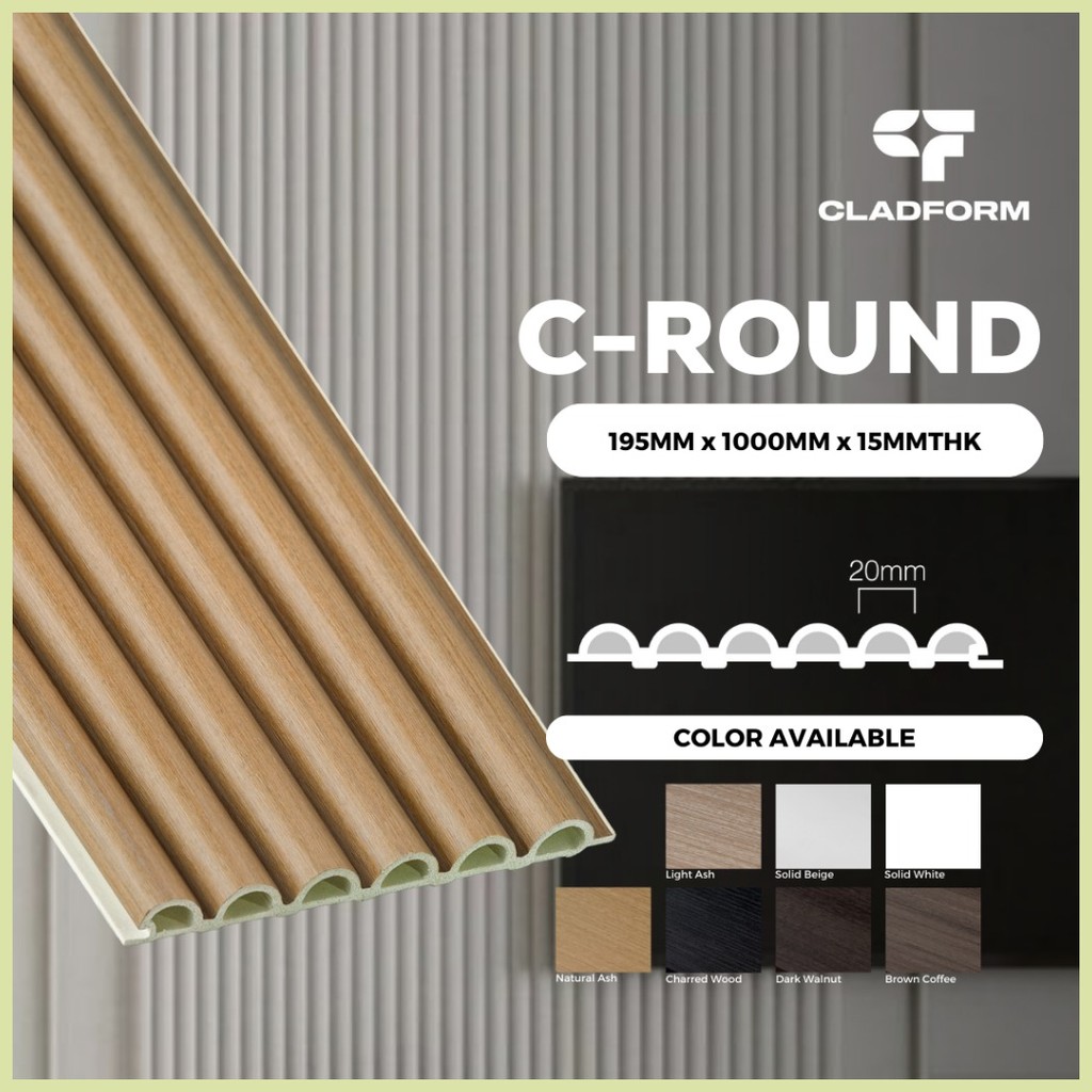 § ⇦ WPC FLUTED WALL PANEL C-ROUND (SOLD BY 4PCS) | Shopee Philippines