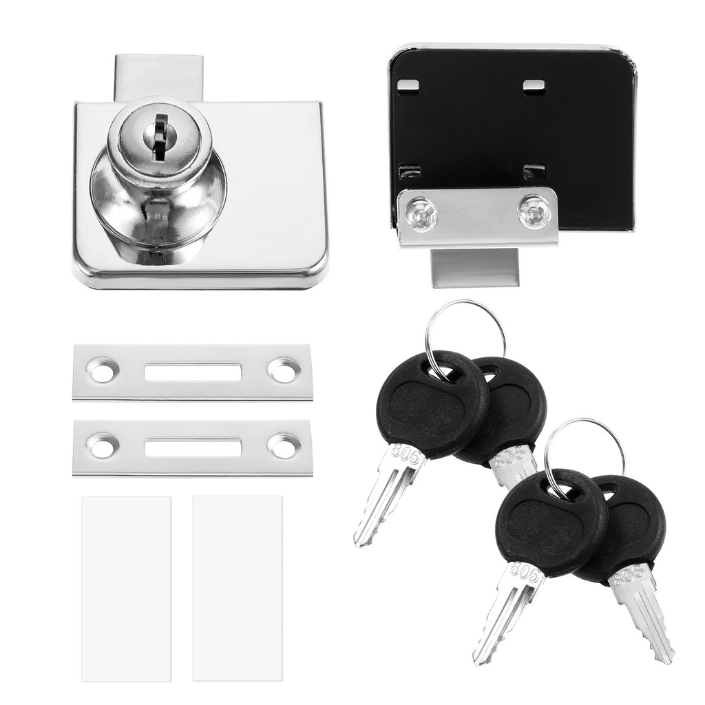 Double Glass Lock Showcase Push Sliding Locks Display Cabinet Door Lock ...
