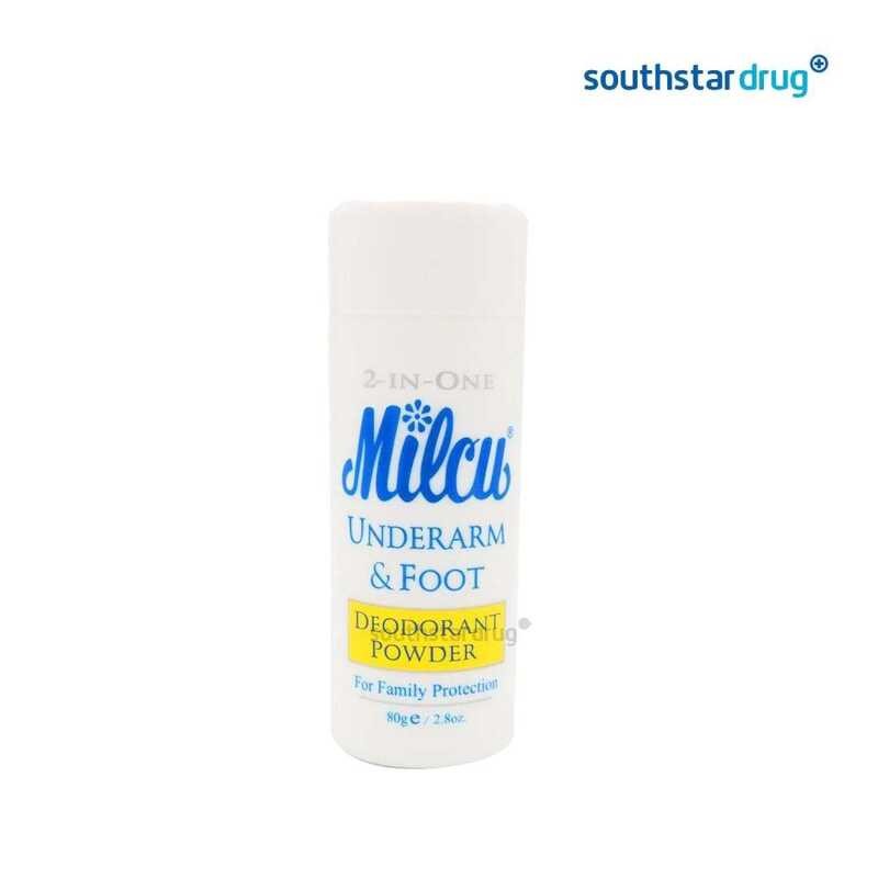 Milcu Underarm & Foot Deodorant Powder 80 G | Shopee Philippines