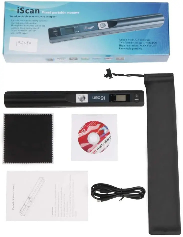 Mini Portable Handheld Scanner iScan 900 DPI A4 Document Scanner for ...