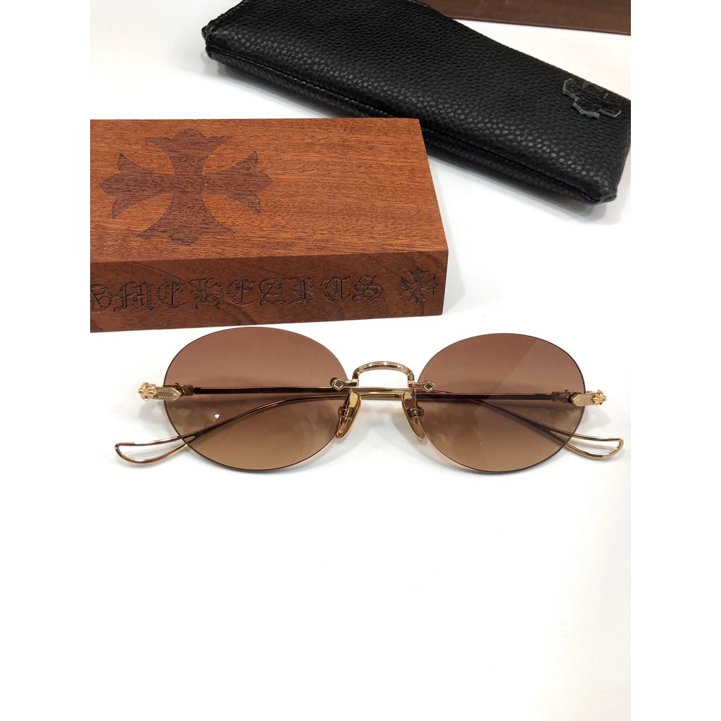 OSLE Chrome H''rts Fashion Retro Artistic Rimless Sunglasses Men's and ...