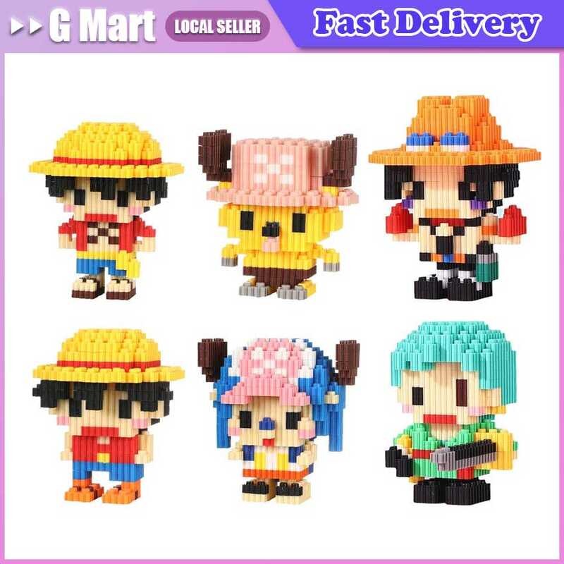 Anime Building Blocks One Piece Kakashi Luffy Gaara Chopper Model ...