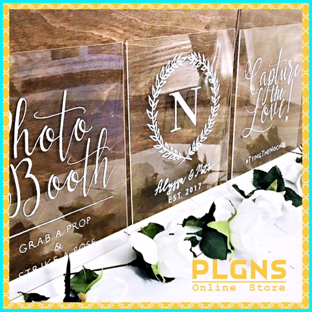 Wedding Welcome Signage Customized Personalized Acrylic Clear ...