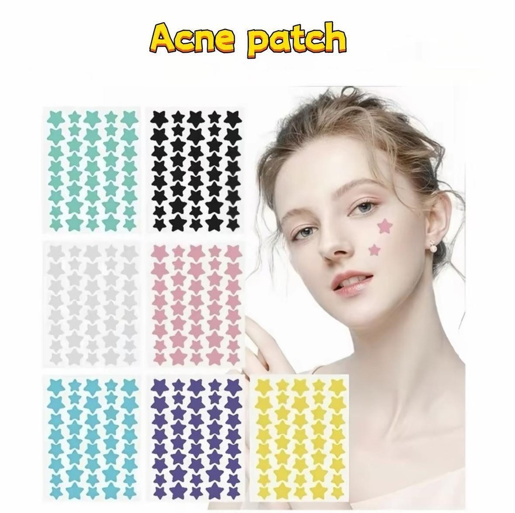 Star Acne Patch Cute Hydrocolloid Covering Blemishes Anti-Acne Day and ...