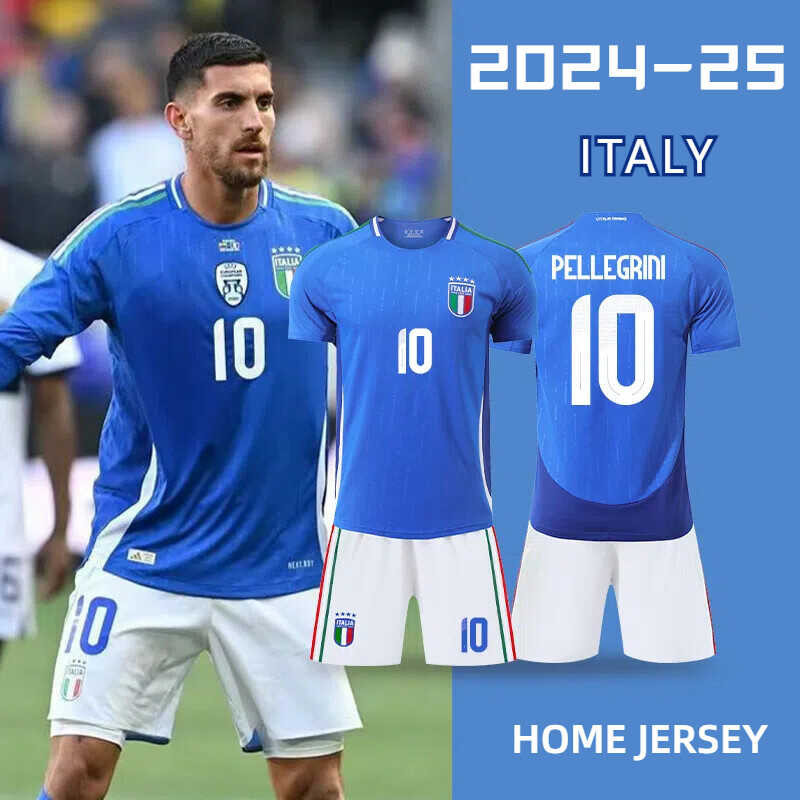 462 2024 European Championship Chiesa Football Italy National Team Home Soccer Jersey (No. 1 ...