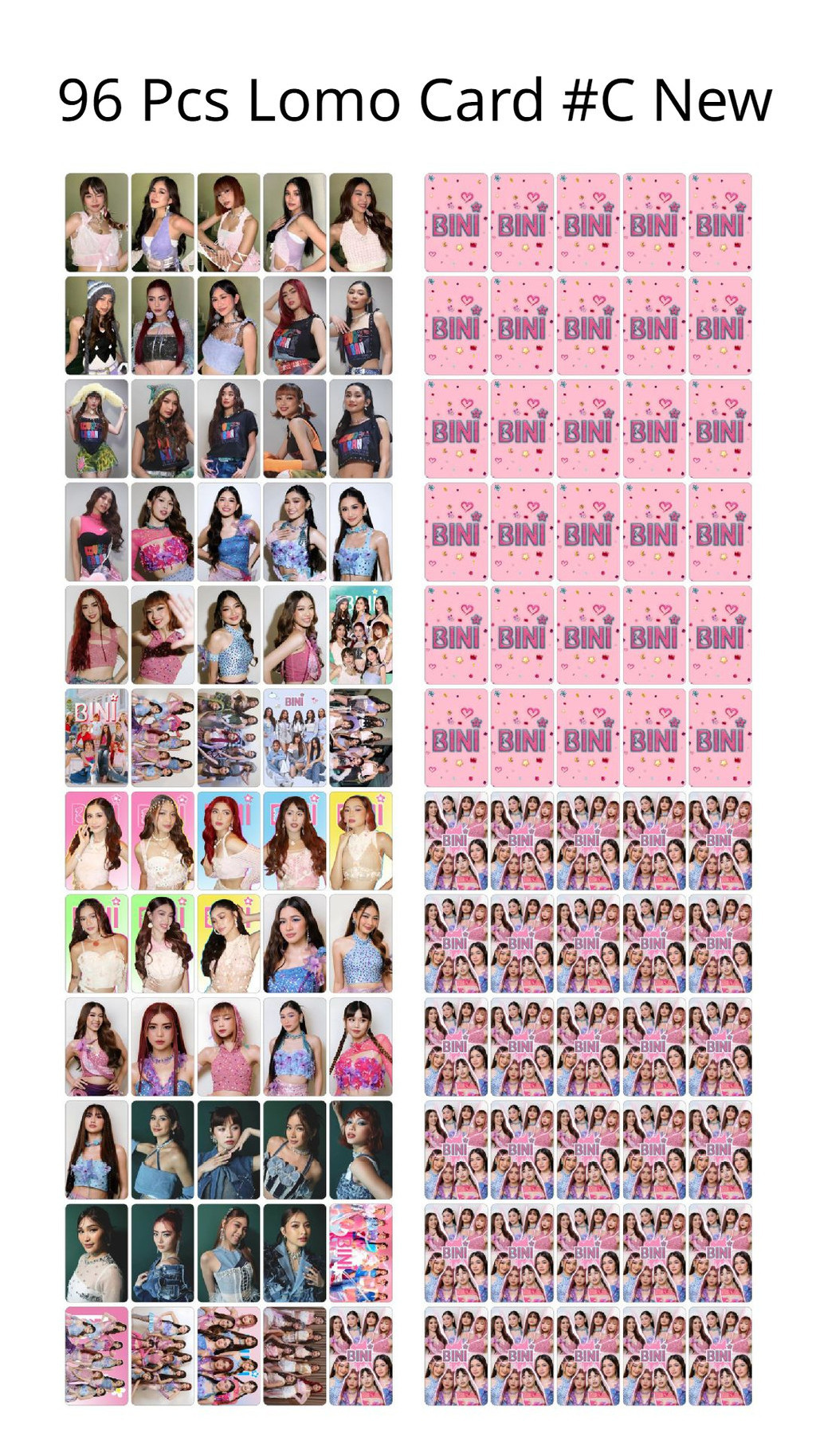 Photocard BINI Lomocards Sheena Aiah Colet Maloi Stacey Mikha Jhoanna ...