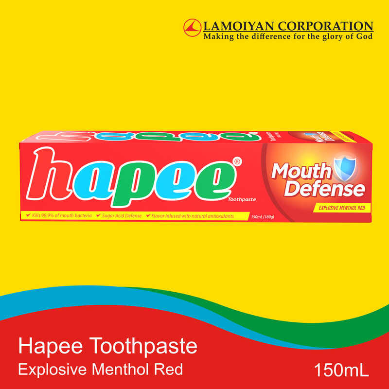 COD 2024 Hapee Toothpaste Explosive Menthol Red 150ml | Shopee Philippines