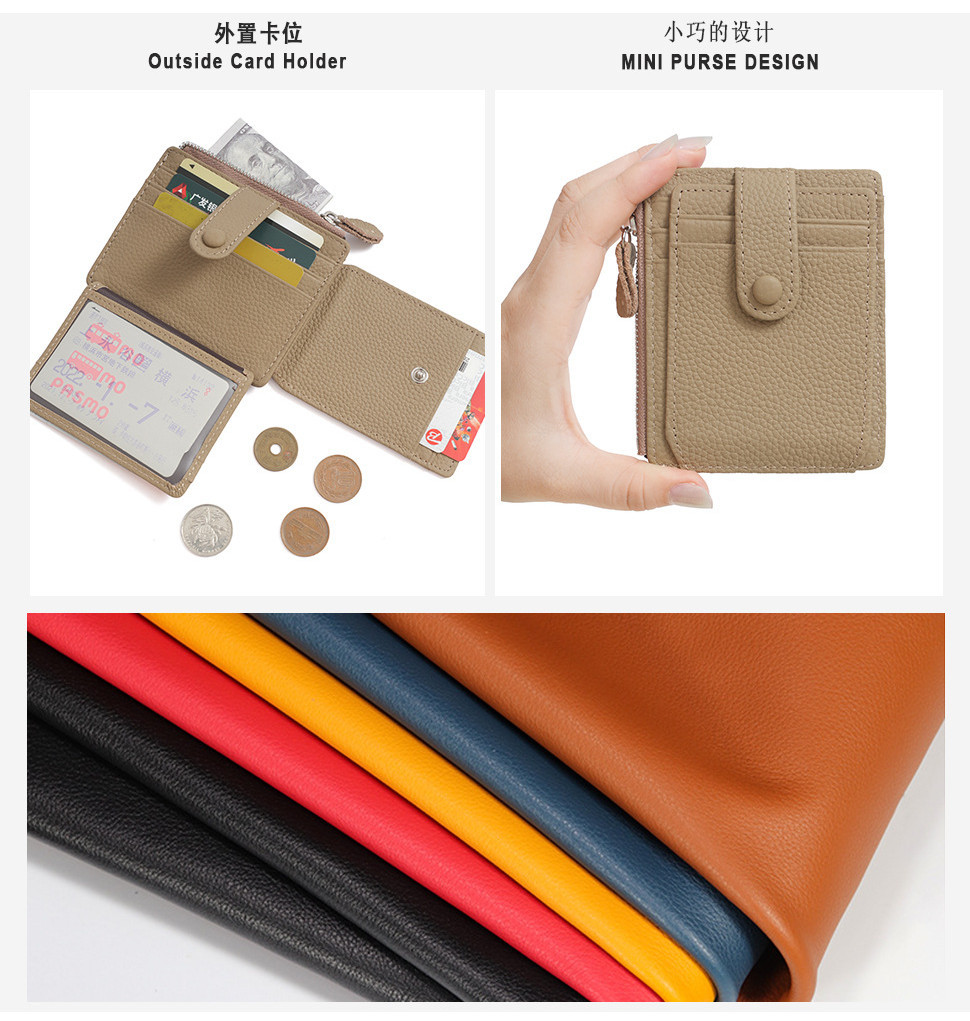 Minimalist Card Bag For Women Ultra-Thin Multi Slot Small Wallet ...