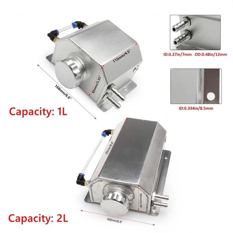 Universal 1L/2L Aluminum Catch May Reservoir Engine Coolant Radiator ...