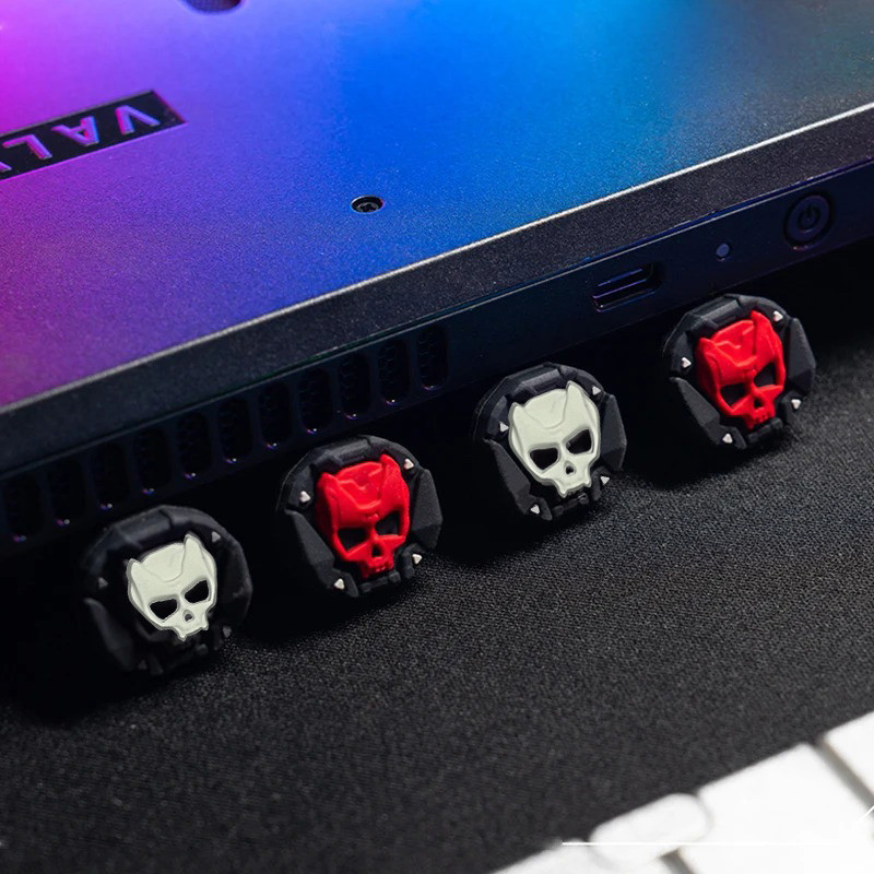 4Pcs Skull Silicone Thumb Stick Grip Cap For Steam Deck / Rog Ally ...