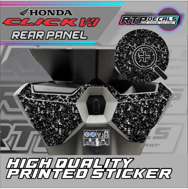 V3 HONDA CLICK REAR PANEL na may larawan ng pindutan (Bagong PRODUKTO ...