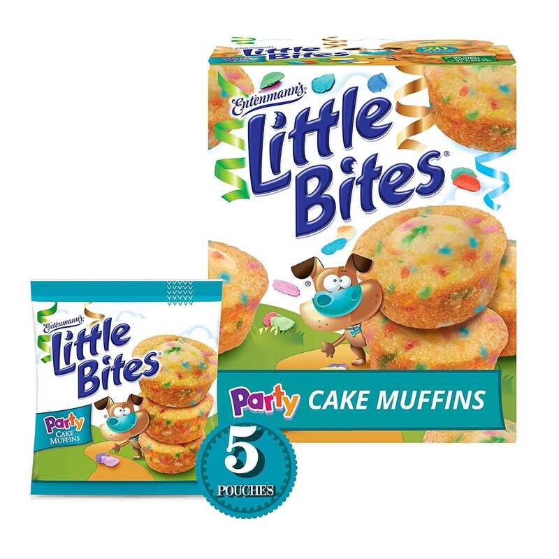 Entenmann's Little Bits Party Cake Mini Muffins, Funfetti Snacks, 5 bag ...