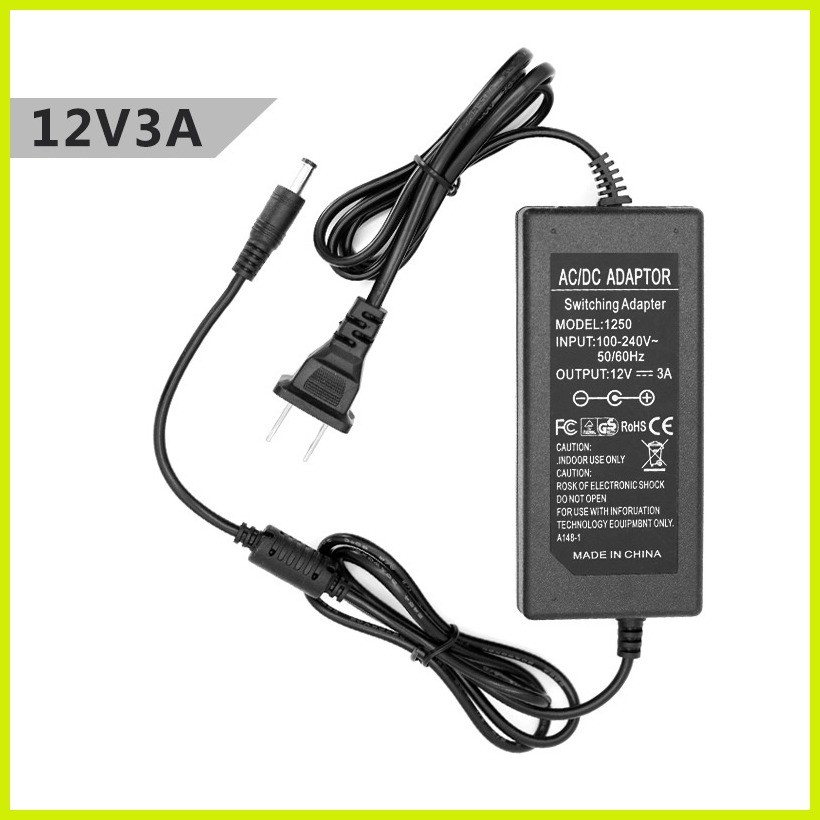 【Manila Spot】DC12V Adapt 3A / 5A CCTV Power Supply Adapter 12V Power ...