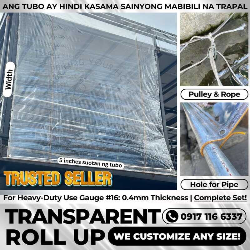 Na Malinaw Roll UP At Baba, Kumpletong Set, CUSTOMIZE Heavy-Duty Trapal ...
