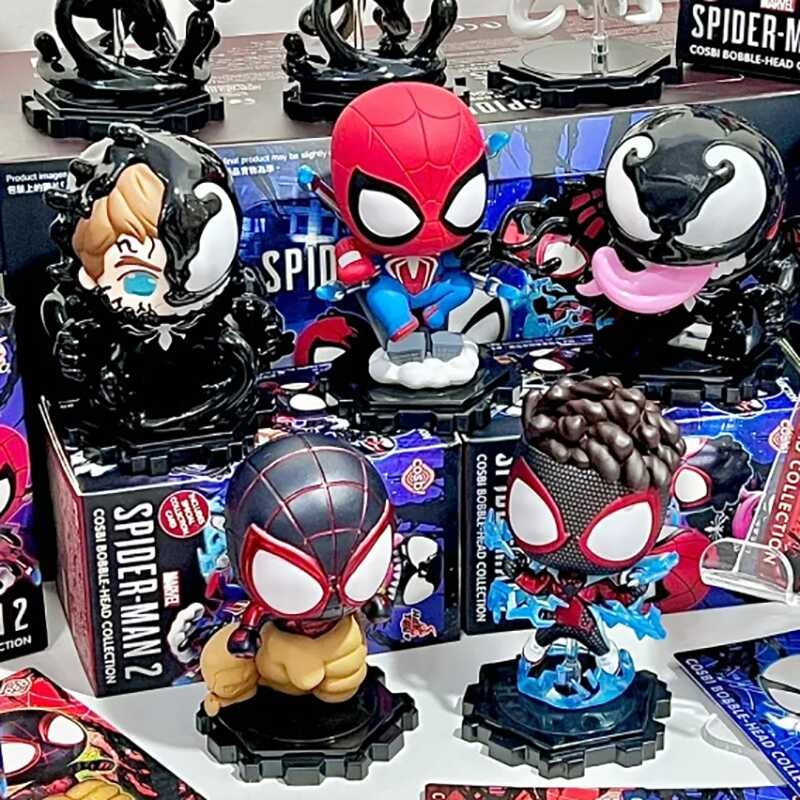 Hot Spider-Man 2 Peter Venom Cosbi Bobble-Head Figures Exclusive ...