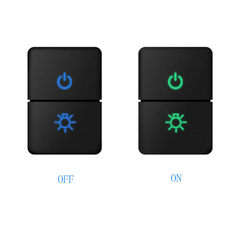 Car Dual Key Switch Dual Switch Fog Lights Radar Power LED Spotlights ...