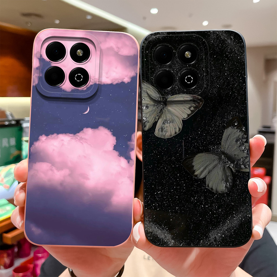 Case For Huawei Honor X6B Pink Cloud Sky Butterfly Liquid Antifouling ...