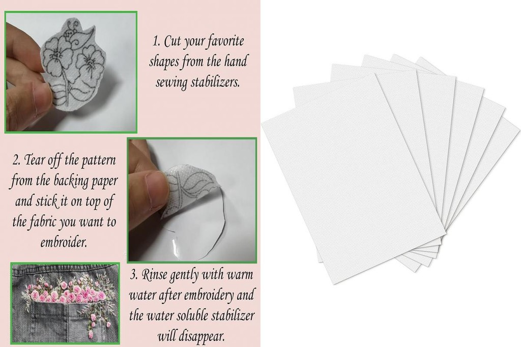 [Ready Stock] Embroidery Stabilizer Sheets Water Soluble Embroidery ...