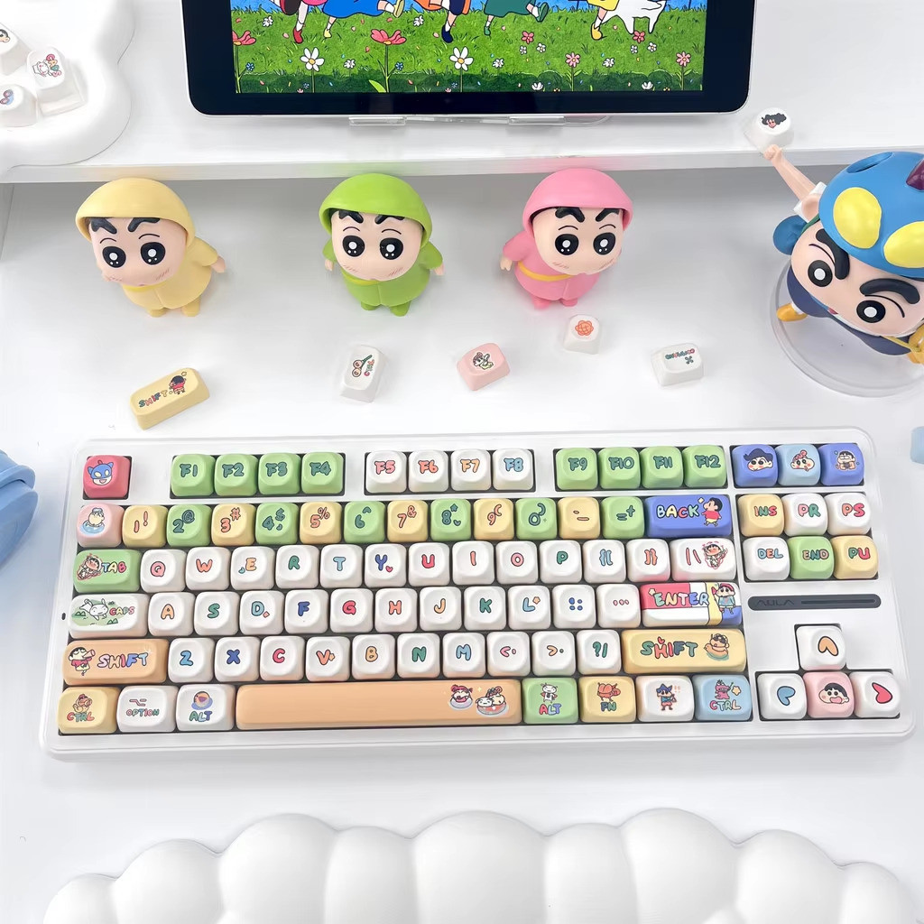 MOA Profile PBT Thermal Dye Sublimation Cute Mechanical Keyboard Caps ...