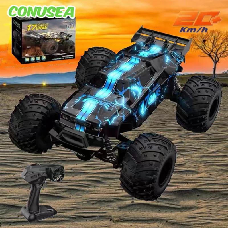 1/14 Rc Car 4Wd Remote Control Climbing Off-Road Light 20Km/H High ...