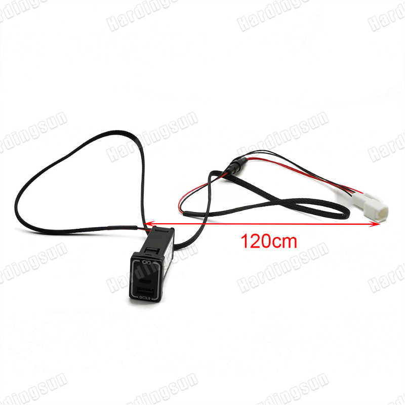 Car USB Port QC3.0 Fast Charger TYPE-C PD Interface Socket Adapter For ...