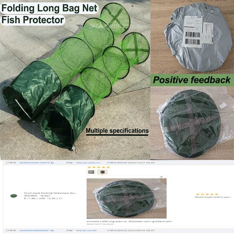 Folding Multi-Style Telescc Quick Drying Nylon Net Fishing Basket ...