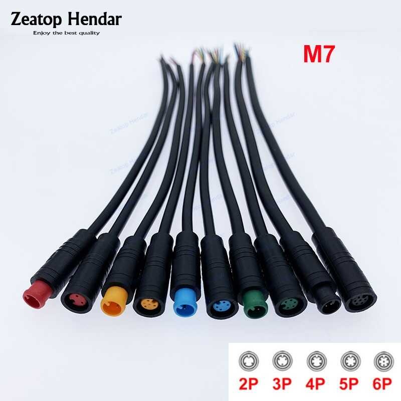2Pcs M7 2 3 4 5 6 Pin Electric Bicycle Butt Joint Plug Wiring E Scooter ...