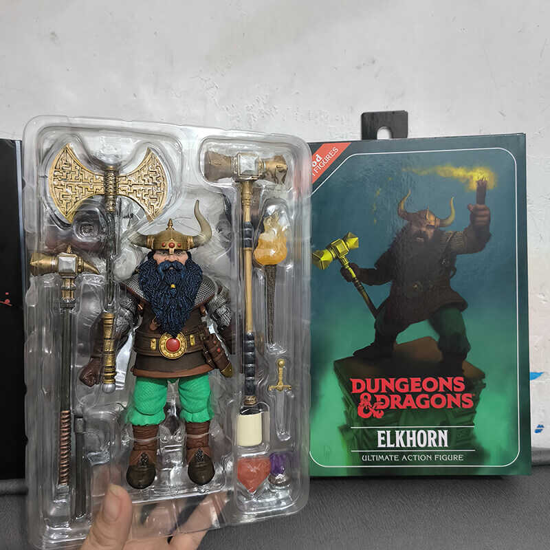 Neca Original Dragon And Dungeon Anime Figure Dwarf Warrior Elkhorn ...