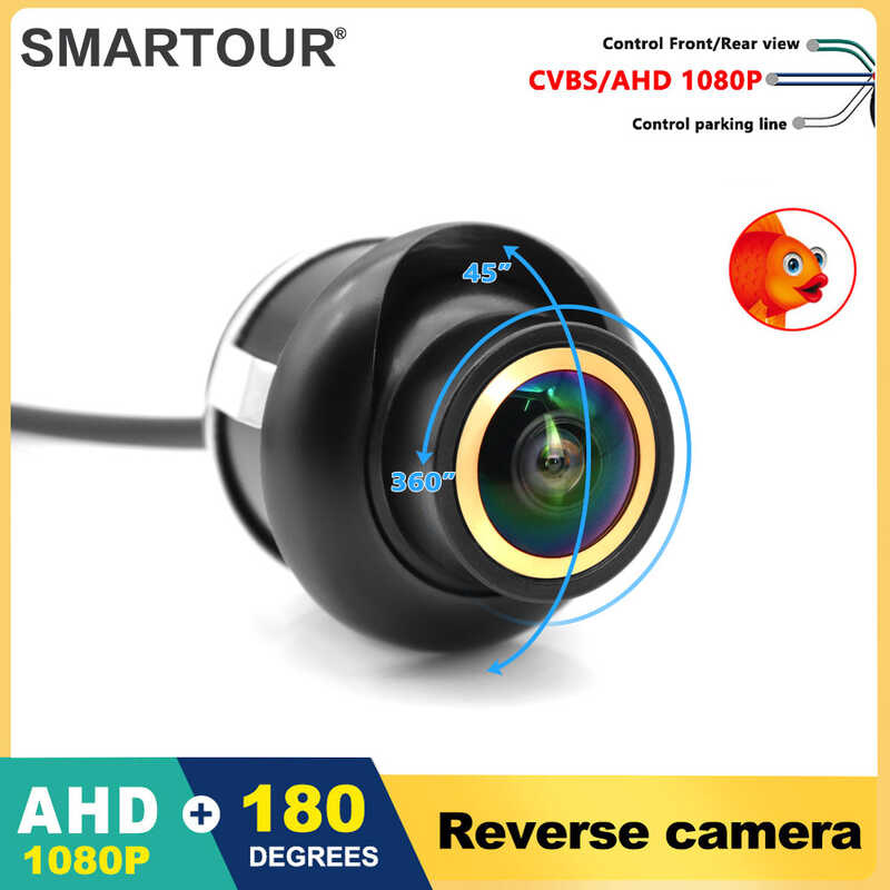 Smartour AHD 1920x1080P 4K CVBS Car Rear View 180 Degree Golden Fisheye ...
