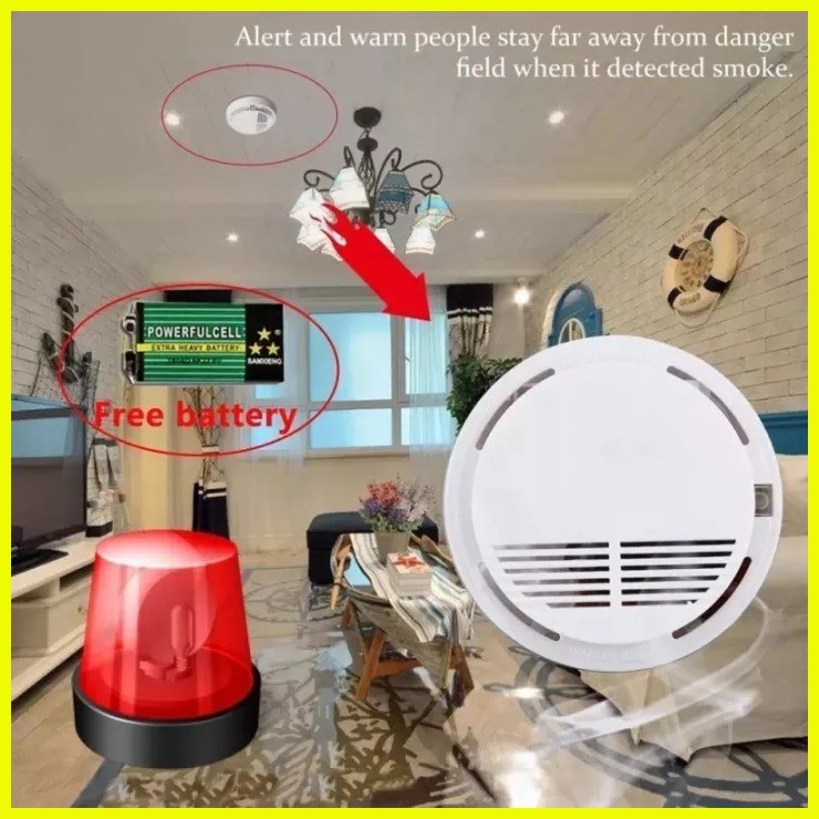 Smoke Alarm Wireless Smoke Detector Fire Sensor Alarm High Sensitivity ...