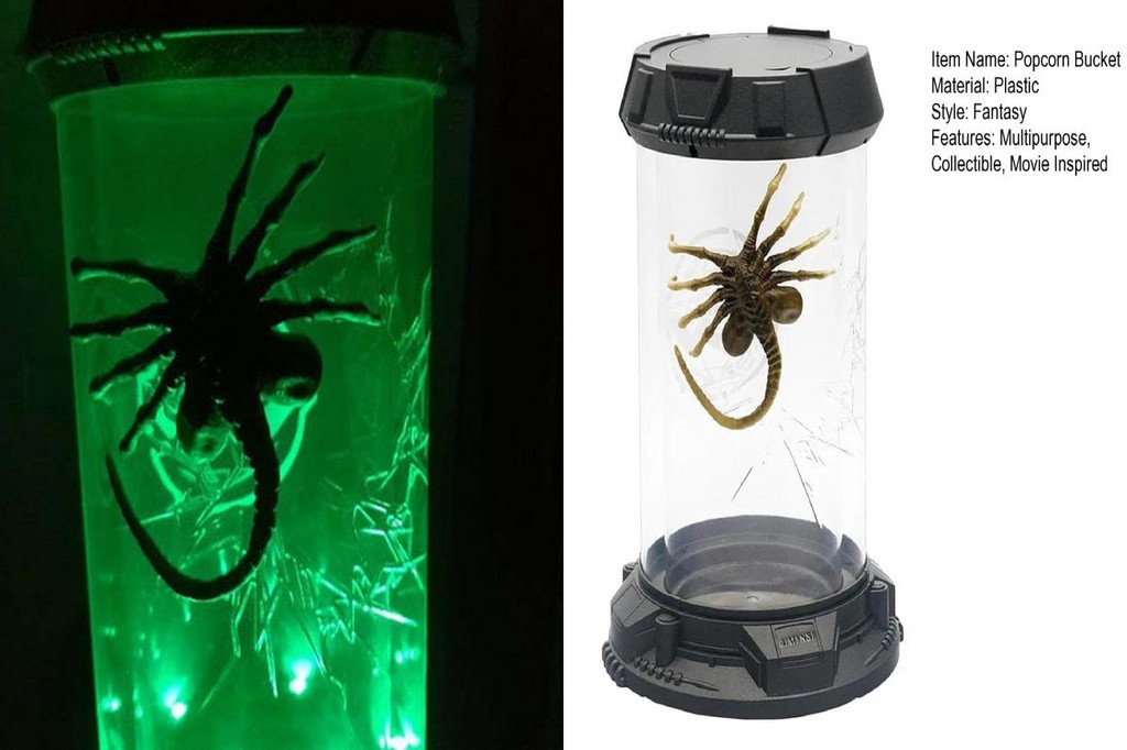 HD| Led Popcorn Bucket Movie-themed Popcorn Holder Alien Facehugger ...