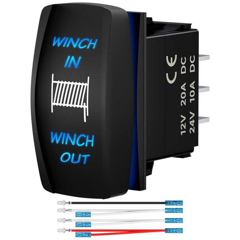 switch, Malictele Winch 7-pin on/off/on momentary winch joystick switch ...