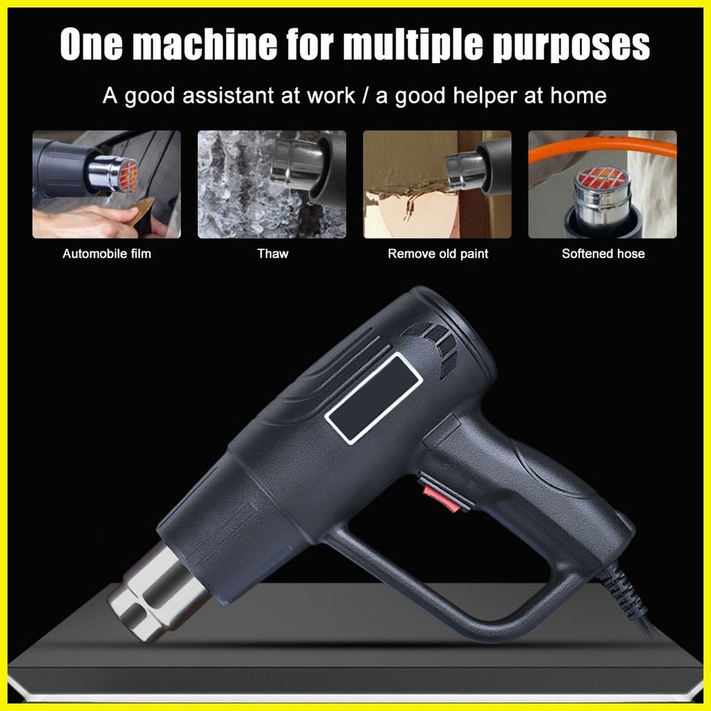 § 220V 2000W Industrial Heater Stepless Temperature Adjustable Heat Gun ...