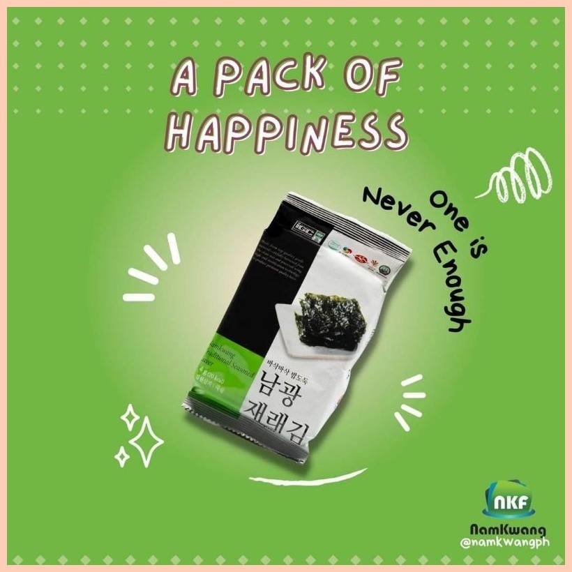 WITH FREEBIES] NAMKWANG SEAWEEDS 72 or 144 POUCHES Korean Seasoned Nori ...