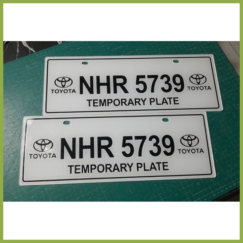 CAR TEMPORARY PLATE NUMBER ( LTO STANDARD ) | Shopee Philippines