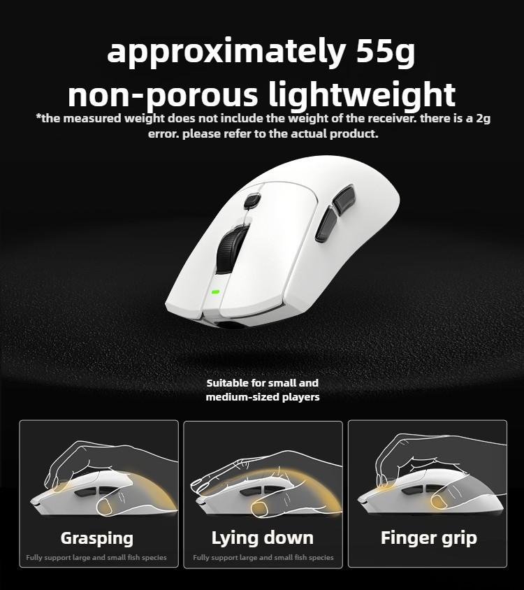 RAWM SH01PRO 8K Gaming Esports Mouse Wireless 3950 Computer Mouse Small ...