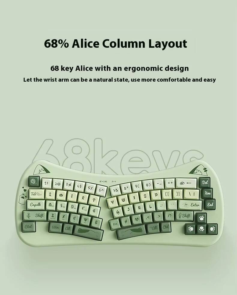 Jomaa &BOW Ergonomics Split Wireless Keyboard Bluetooth USB Wireless ...