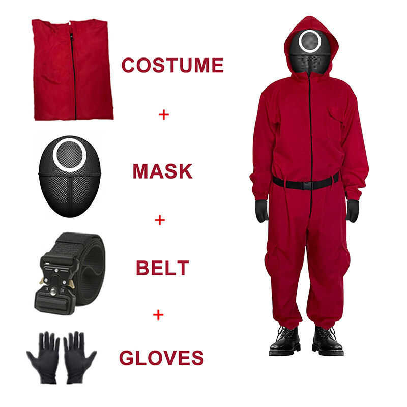 Squid Adult Game Villain Administrator Cosplay Costume With Mas Men's ...