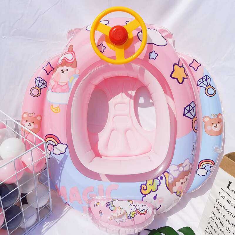 1-3-6 Years Old Children's Steering Wheel Swimming Underarm INS Baby ...