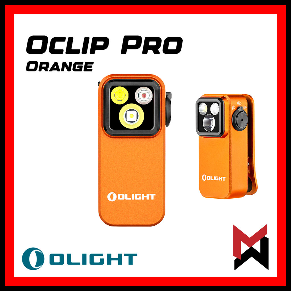 ♞Olight - Oclip Pro - ORANGE - LED flashlight, Spotlight, Floodlight ...