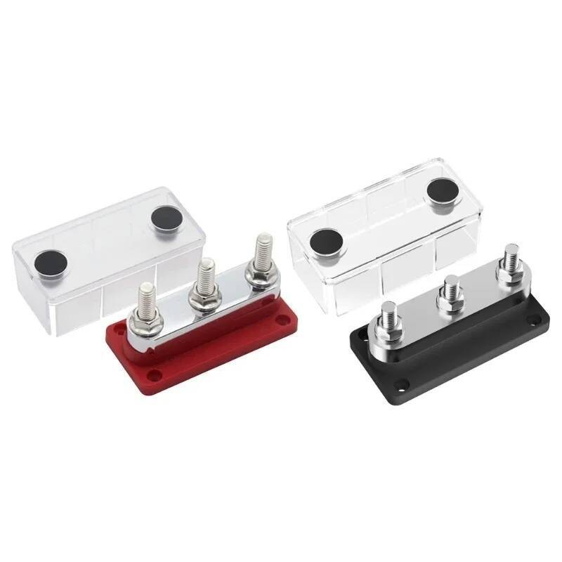 600A Bus Bar 3-Stud (3/8") M10 High Current Copper Busbar Terminal ...