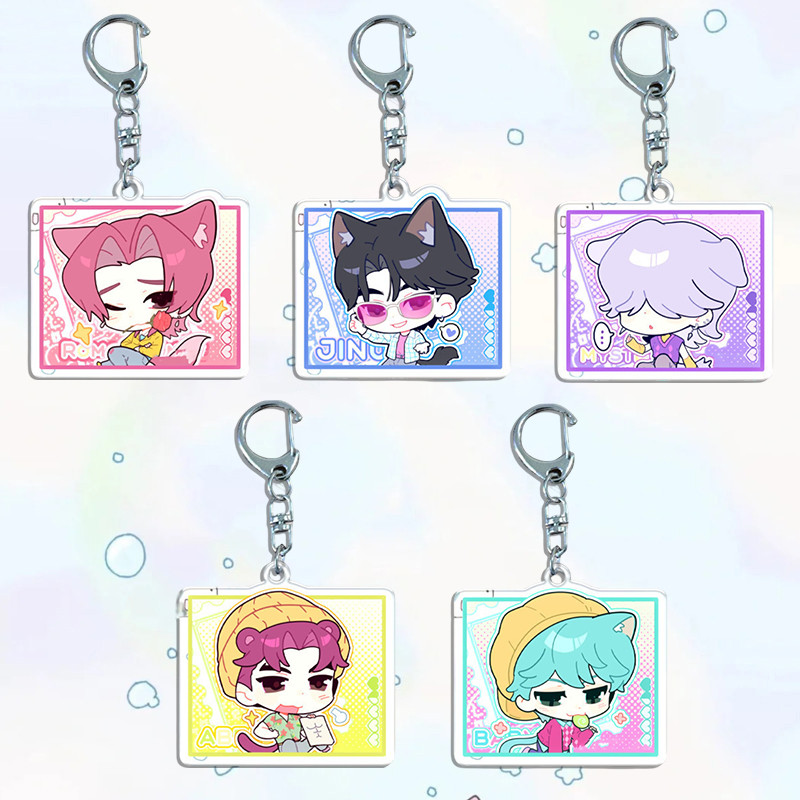 Kpop Huntrix Cartoon Keychain Cute Derpy Arylic Keyring Saja Boys 2025 Demon Hunters Bag Pendant ...