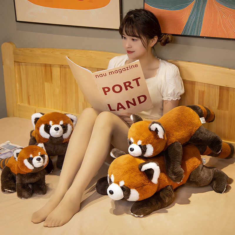 JOJO CASTLE Lifelike Red Panda Stuffed Animals Raccoon Plush Toy 45/60 ...