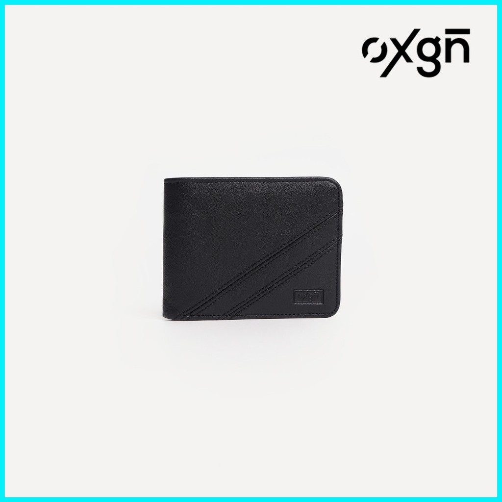 OXGN Bi-Fold Wallet For Men And Women (Black/Chocolate Brown) | Shopee ...