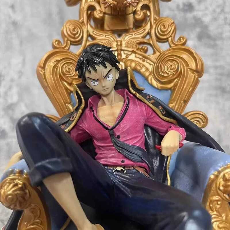 Throne Luffy Figure One Piece New Four Emperors Straw Hat Luffy Sitting ...