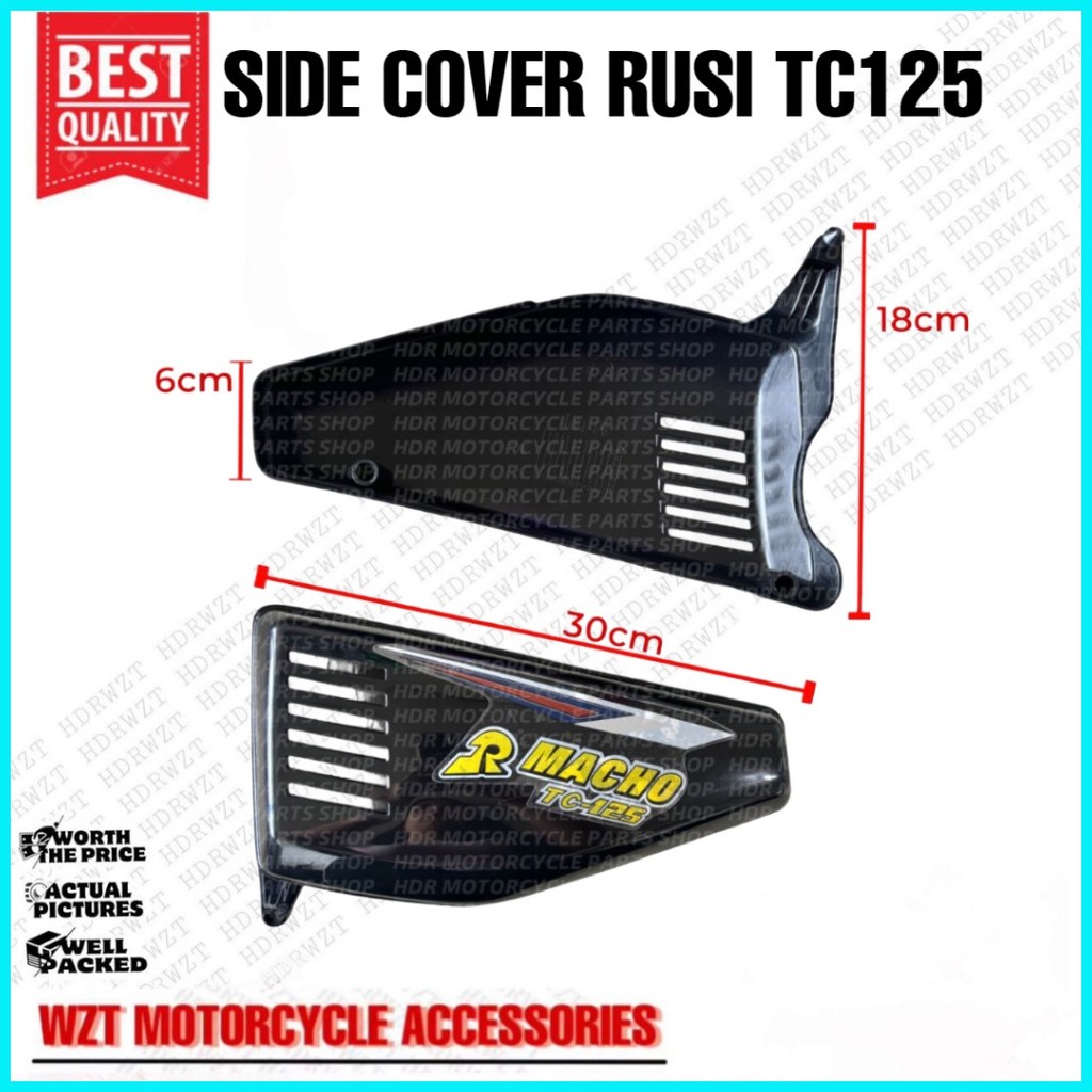 WZT RUSI TC125 / TC 125 LEFT AND RIGHT SET SIDE COVER ( 2PCS ) FOR ...
