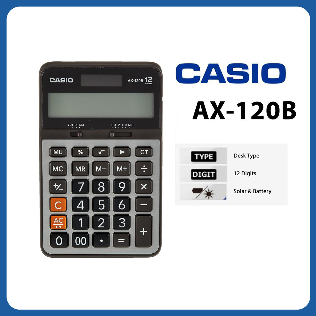 Casio Calculator AX-120B (100% Original) Standard Calculator | Shopee Philippines
