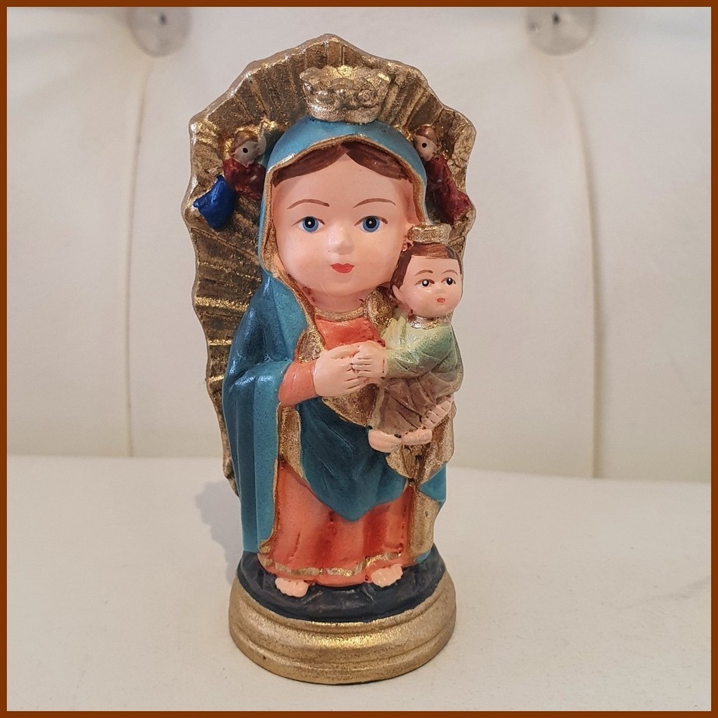 ♒ Bambini Chibi Mini Our Lady of Perpetual help Statue w/ Base (Mama ...