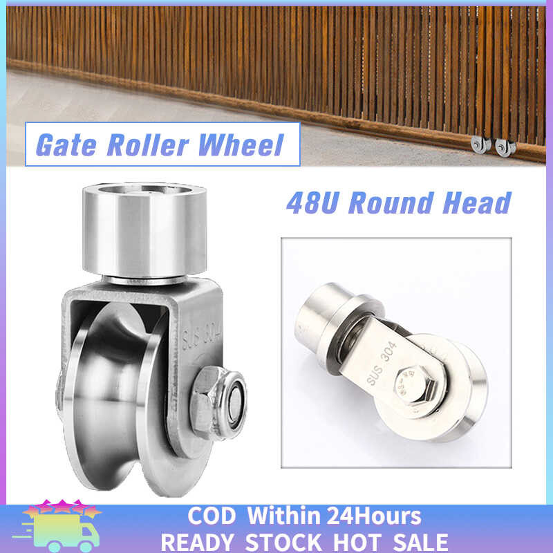 304 Stainless Steel U Groove Gate Roller Wheel Heavy Duty Traction ...